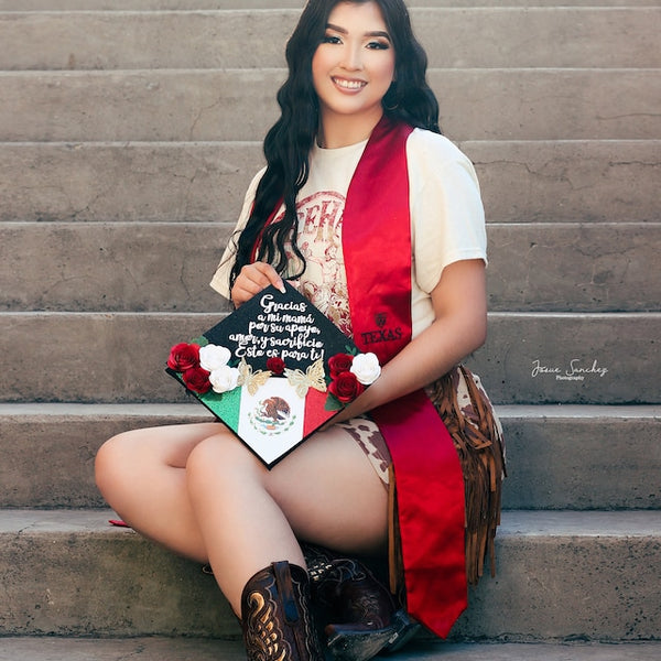 Mexico Graduation Cap Topper/ Latino Grad Cap/ Floral Grad Topper ...